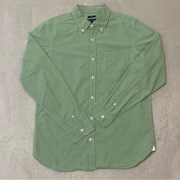 GAP | Shirts | Gap Mens Large Green Check Slim Shirt | Poshmark